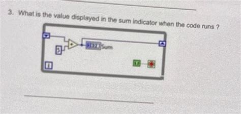 Solved 3 What Is The Value Displayed In The Sum Indicator