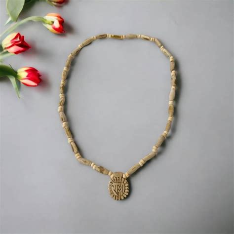 Dev Samagri Original And Natural Tulsi Kanthi Mala With Lotus Shape Radha