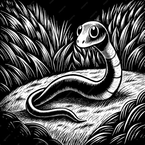 A Snake With A Snake In The Grass Premium Ai Generated Vector