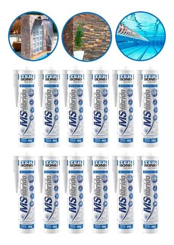 12 Colas Adesivo Ms Hibrido Branco 400g Tekbond Profissional