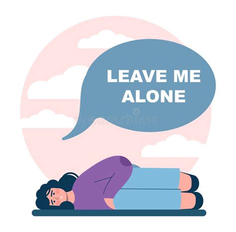 Introverted Person Antisocial Character Prefers To Spend Time Stock Vector Illustration Of