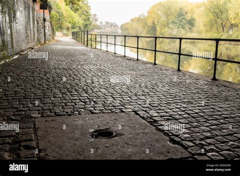 Cobble Stone Path And Boat Mooring Point Aside The River Seven In