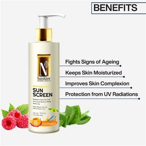 Nutriglow Advanced Organic Anti Pollution Sun Screen Spf 50 Nutriglow Cosmetics