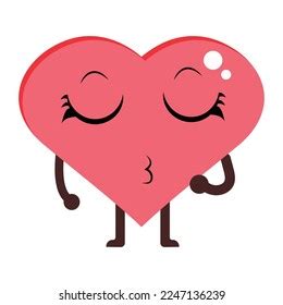 Cartoon Heart Character Cute Love Symbols Stock Vector Royalty Free