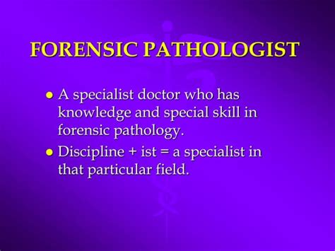 Forensic Medicine Forensic Pathology Ppt