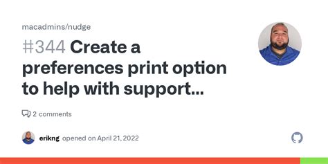 create a preferences print option to help with support issues · issue