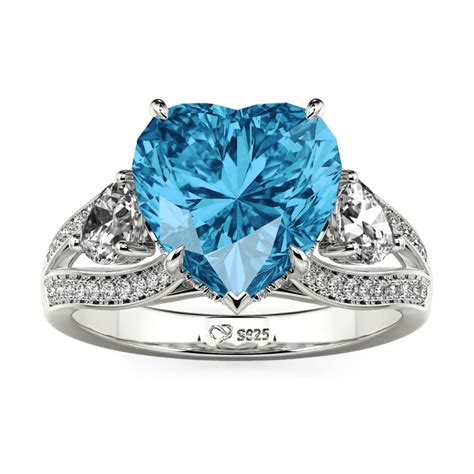 Jeulia Custom Heart Three Stone Promise Ring Jeulia Jewelry