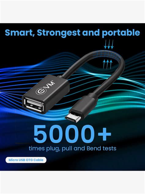 Buy Evm Micro Usb Otg Cable Copper Wire Black Online At Best Price