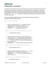 Caesarcipher Pdf Ap Style Frq Caesarcipher This Question Involves