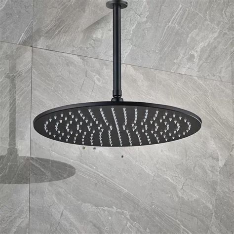 Juno Showers Juno Hydro Power 16 Stainless Steel Round Matte Black Led