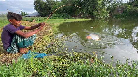 Amazing Hook Fishing Video Traditional Hook Fishing In Village Smart