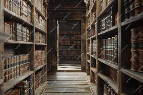 Premium Photo Secret Passageway Hidden Behind A Bookshelf In A D