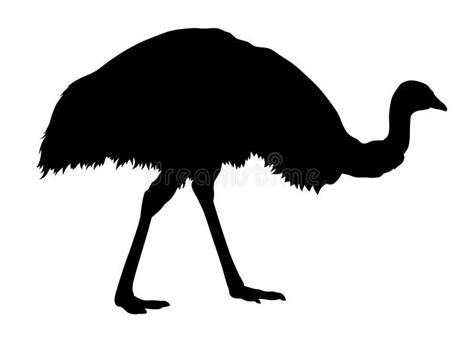 Emu Silhouette Vector Illustration Simple Emu Tattoo Emu Logo Vector