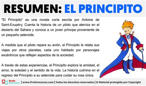 El Cuento Del Principito Resumen Image To U
