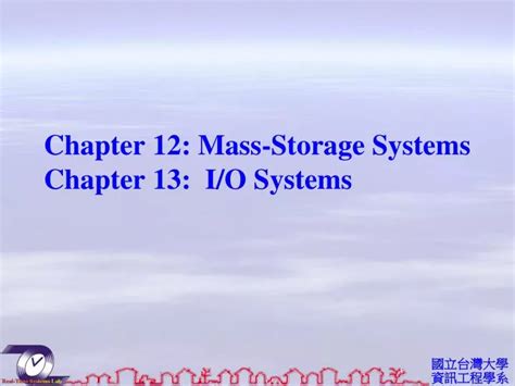 Ppt Chapter 12 Mass Storage Systems Chapter 13 Io Systems