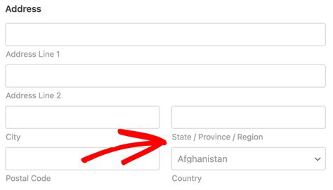 how to customize the address field