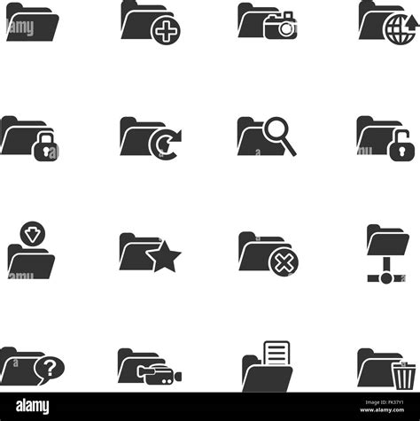 Folder Icon Set Stock Vector Image And Art Alamy