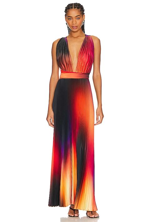 Lidee Moderniste Gown In Fire Revolve