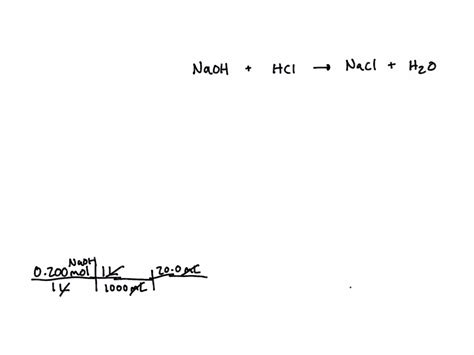 Solved Titrating An Hcl Solution Of Unknown Concentration Given A Titration Of 0 200 M Sodium