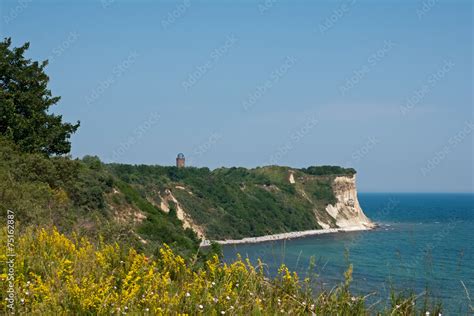 Küstenlinie mit Steilküste Kap Arkona Rügen Deutschland Stock Foto