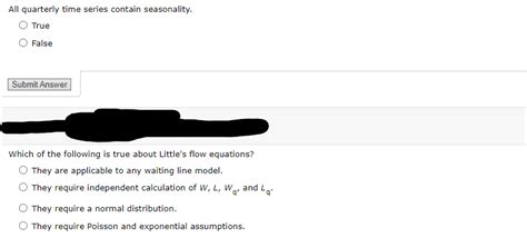 solved all quarterly time series contain seasonality true