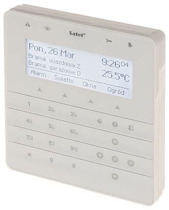 SENSORIC KEYPAD FOR ALARM CONTROL PANEL INT KSG W SATEL Keypads With Alphanumeric Display Delta