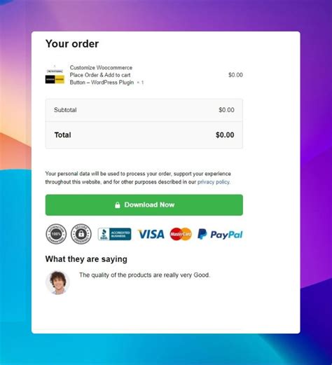 Customize Woocommerce Place Order By Appsfruit Codester