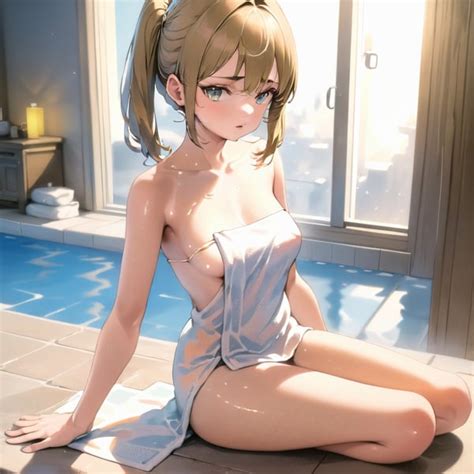 Sfw Girl Naked Towel Sitt Image Created By Tensor Art
