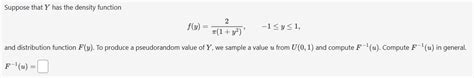 Solved Suppose That Y Has The Density Chegg