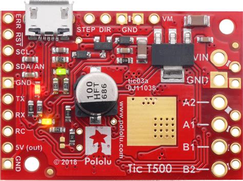 Tic T500 USB Multi Interface Stepper Motor Controller Opencircuit
