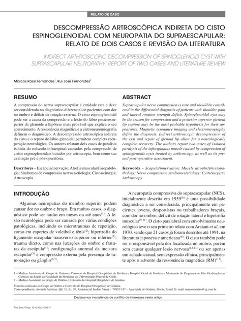 Pdf Indirect Arthroscopic Decompression Of Spinoglenoid Cyst With