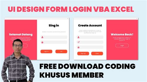 Ui Design Form Login Desain Slider Form Login Vba Excel Youtube