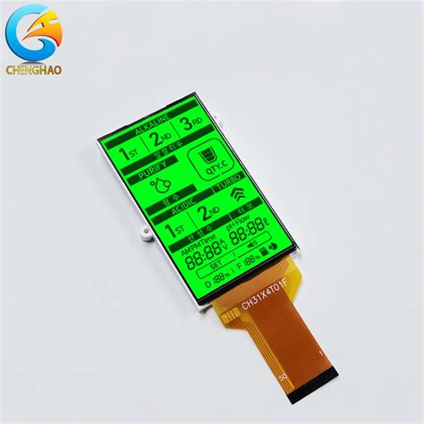 Yellow Green Backlight Positive Mono LCD Module For Instruments Meters Monochrome LCD Screen