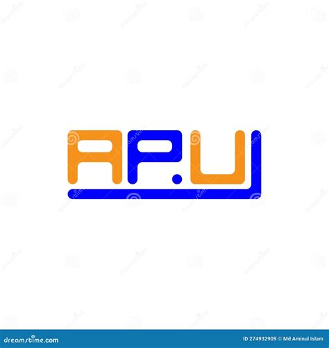 Apu Letter Logo Creative Design With Vector Graphic Stock Vector