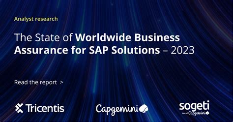 State Of Worldwide Business Assurance For SAP Solutions 2023 Tricentis
