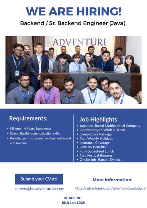Adventure Dhaka Limited On Linkedin We Are Hiring Backend Sr