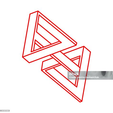 불가능한 물건 착시 모양 로고 3d 그림입니다 기하학적 그림입니다 3차원 형태에 대한 스톡 벡터 아트 및 기타 이미지 3차원 형태 검안 경외감 Istock