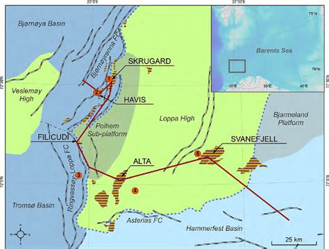 Map Of Geological Structural Elements In The Loppa High Area Of The