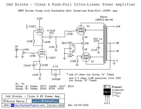 6l6 Audio Amplifier Schematic Circuit