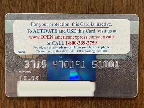 American Express Credit Card Back