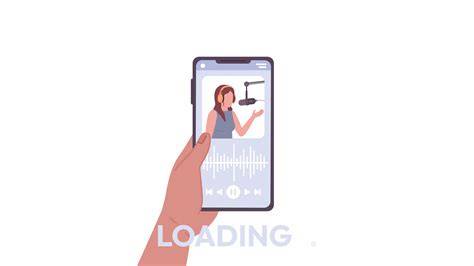 Animated Podcast Platform Loader Live Stream Flash Message 4k Video