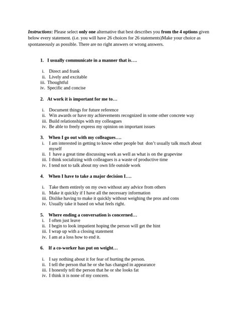 Communication Style Scale New Pdf Social Psychology Psychology