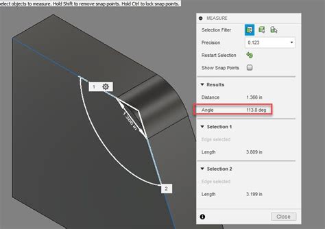 solved measure tool angle autodesk community