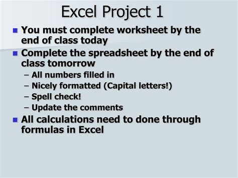 PPT Excel Project PowerPoint Presentation Free Download ID