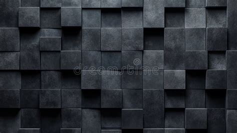 Background With Tiles On A Square Wall Wallpaper In 3d With Concrete