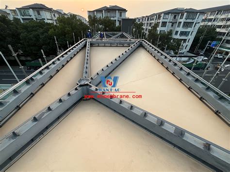 Custom Ptfe Membrane Structure Of Suzhou East Ring Road Pedestrian Bridge