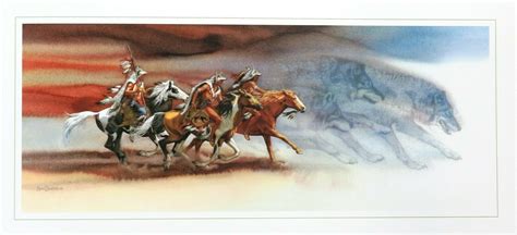 Bev Doolittle Wolves Of The Crow Wss Camouflage Art Limited