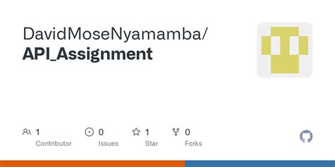 Github Davidmosenyamambaapiassignment