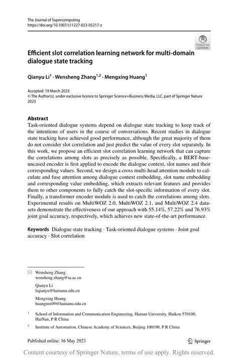 Efficient Slot Correlation Learning Network For Multi Domain Dialogue