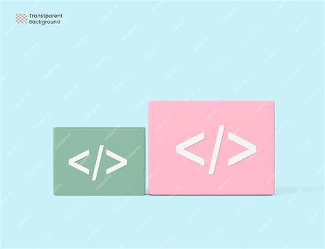 Icône De Développement De Langage De Codage Rendu 3d Psd Premium